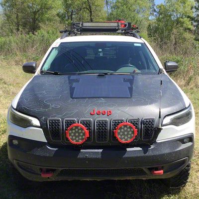 LensunSolar Jeep Cherokee Hood Solar Panel Complete Kit; 75-Watt 75FX2 ...