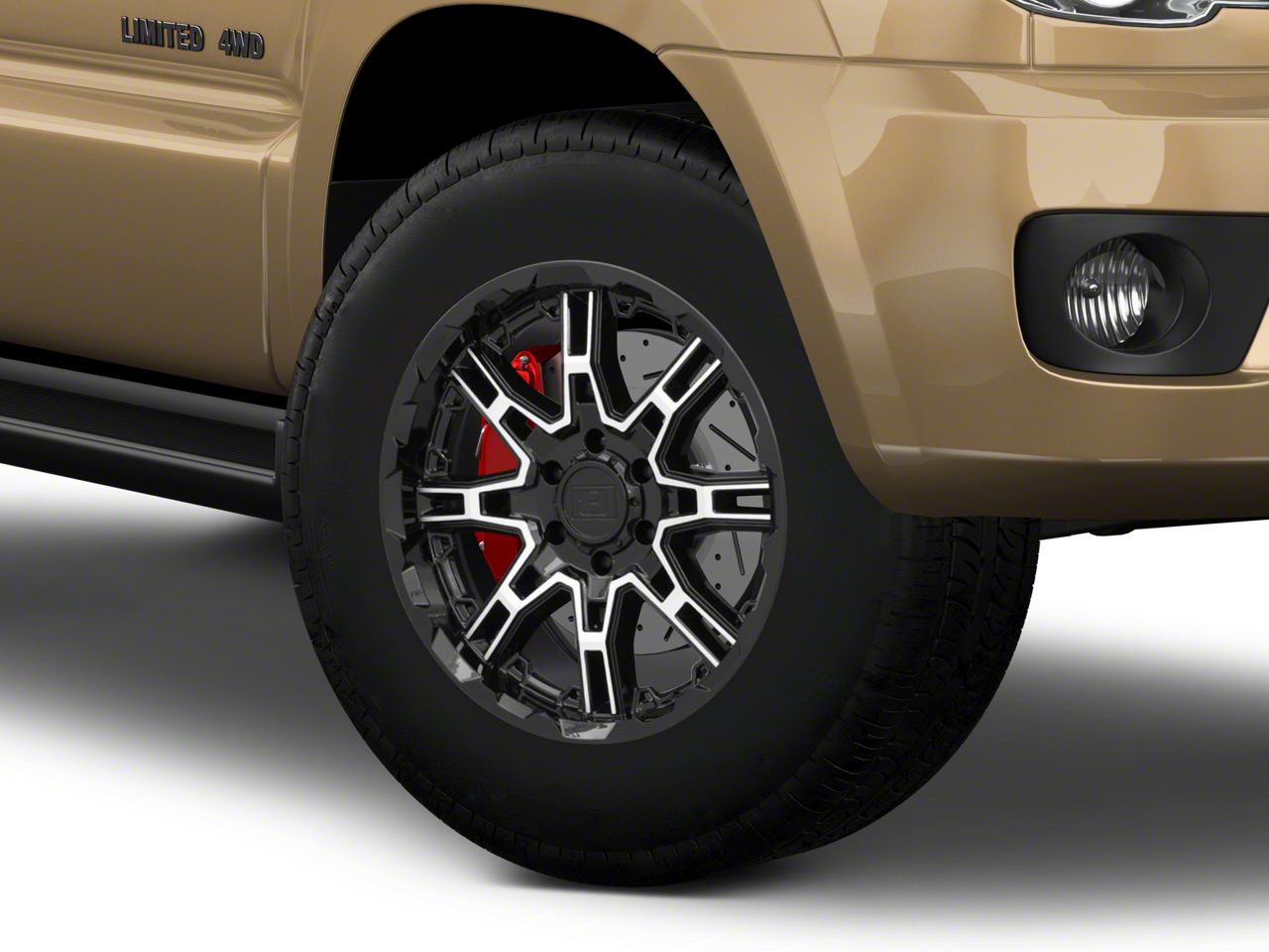 Level 8 Wheels Toyota 4-Runner Slingshot Gloss Black Machined 6-Lug ...