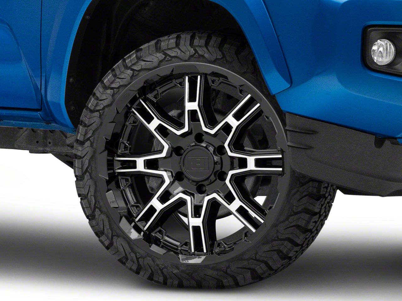 Level 8 Wheels Tacoma Slingshot Gloss Black Machined 6-Lug Wheel; 22x10 ...