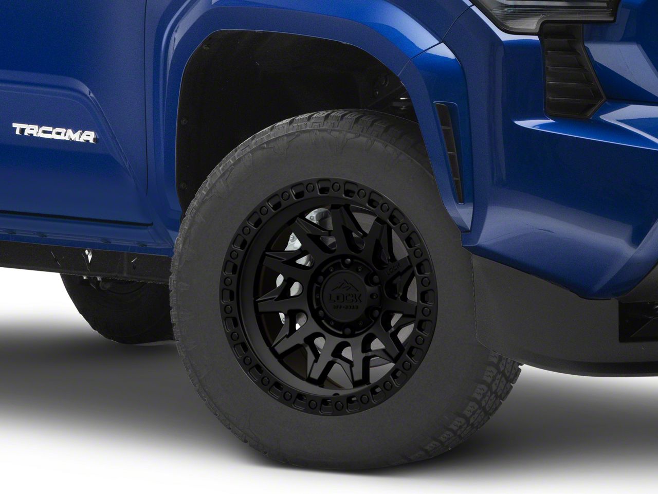 Lock Off-Road Tacoma Lunatic Matte Black with Matte Black Ring 6-Lug ...