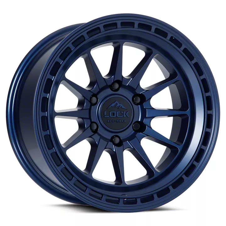 Lock Off-Road Bronco Baja Matte Blue 6-Lug Wheel; 17x9; 0mm Offset BAJA ...