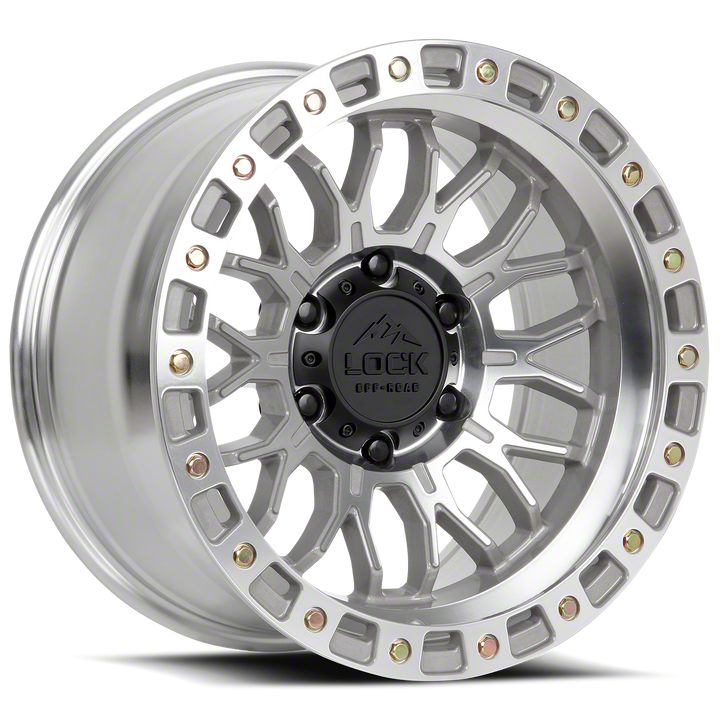 Lock Off-Road Bronco Combat Machine with Clear Coat 6-Lug Wheel; 20x9 ...