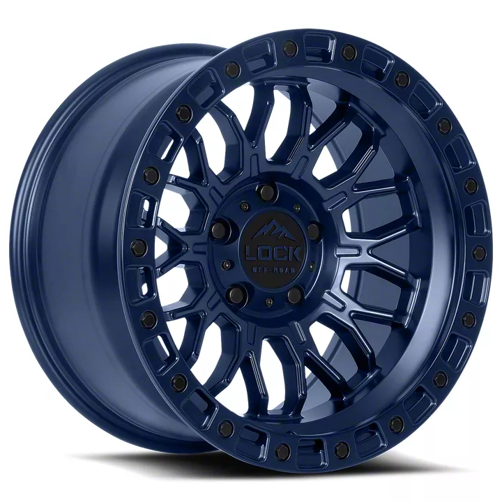 Lock Off-Road Bronco Combat Matte Blue 6-Lug Wheel; 20x10; 18mm Offset ...