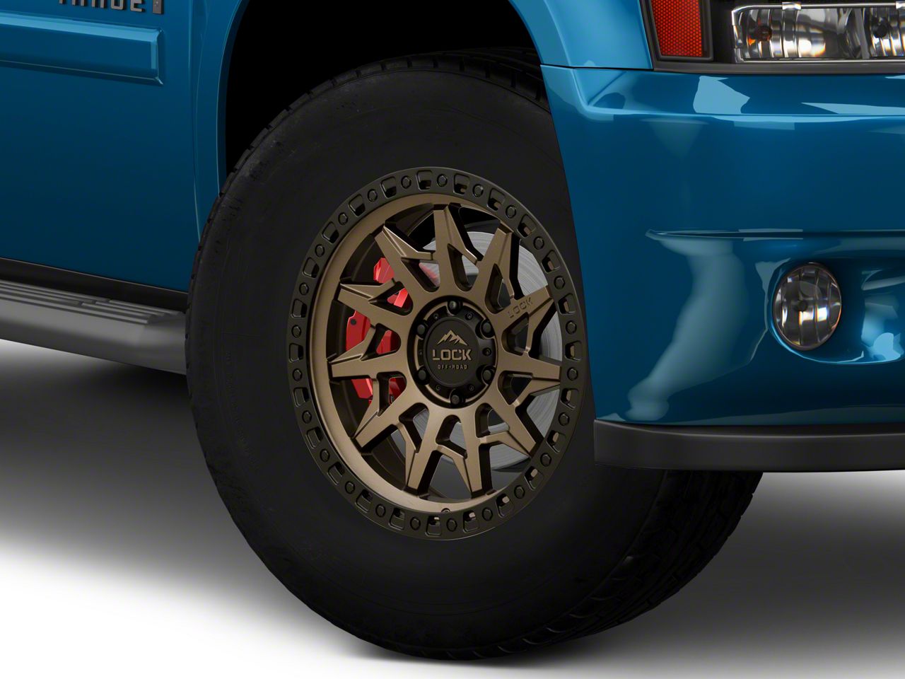 Lock Off-Road Bronco Lunatic Matte Bronze with Matte Black Ring 6-Lug ...