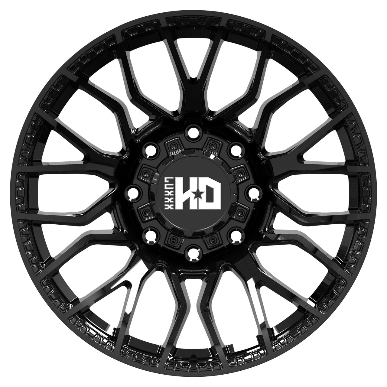 Luxxx HD Bronco LHD-42 Gloss Black Milled 6-Lug Wheel; 20x9; 0mm Offset ...