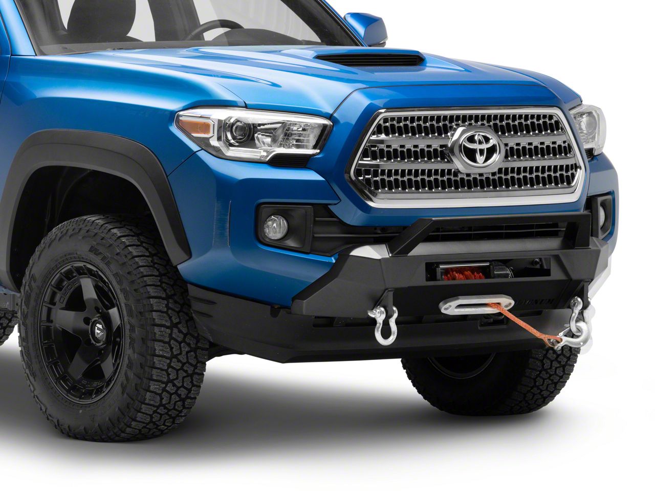 Magnum RT Steps & Bumpers Tacoma RT Front Stubby Winch Bumper; Black ...