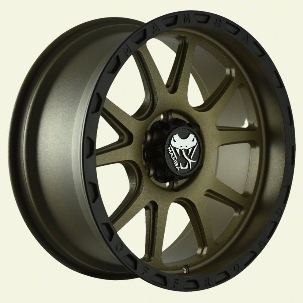 Mamba Offroad Wheels Tundra M27 Stippled Matte Bronze with Black Lip 5 ...