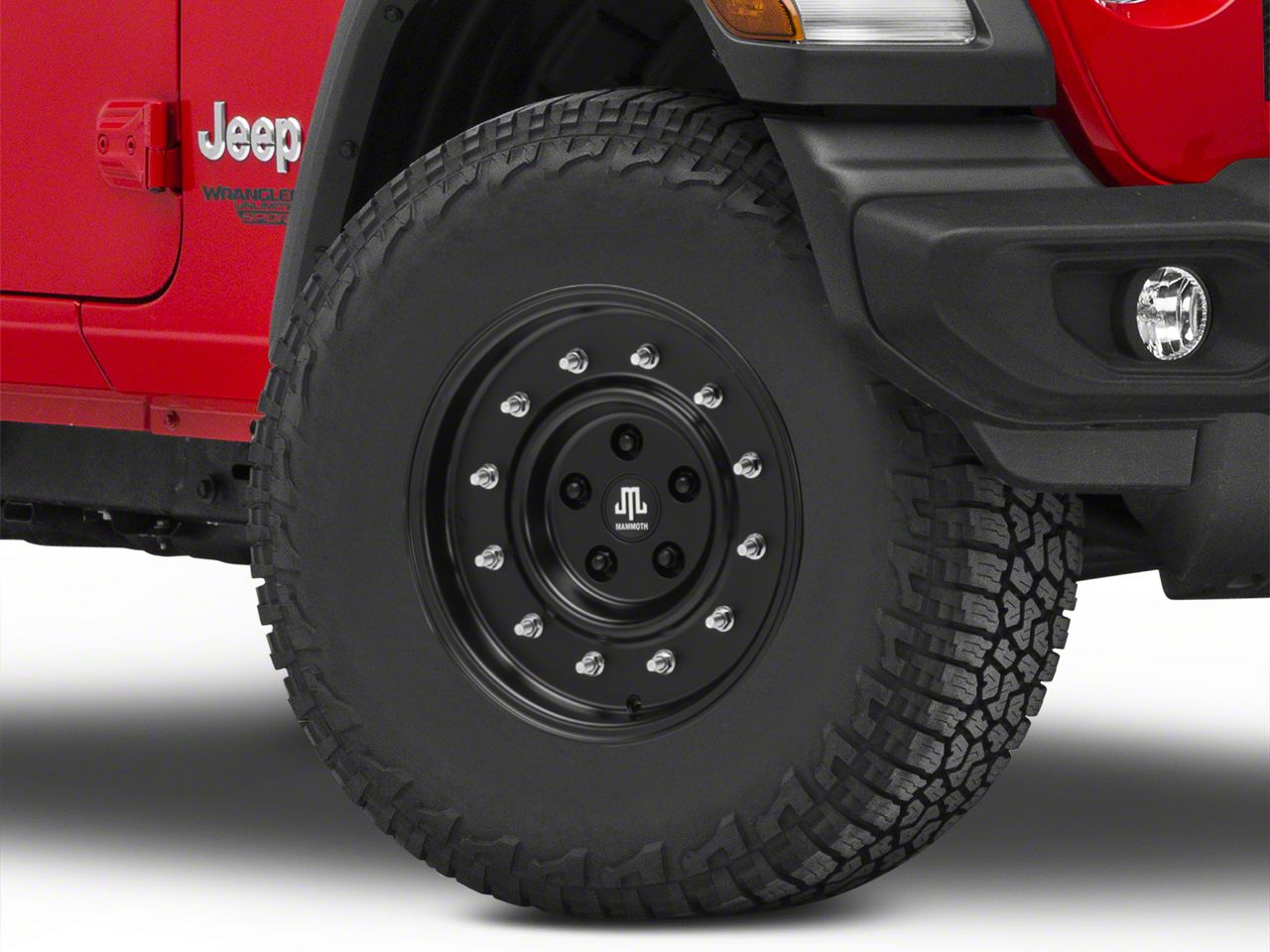 Mammoth Jeep Wrangler General Matte Black Wheel; 16x8 J104366 (18-22 ...