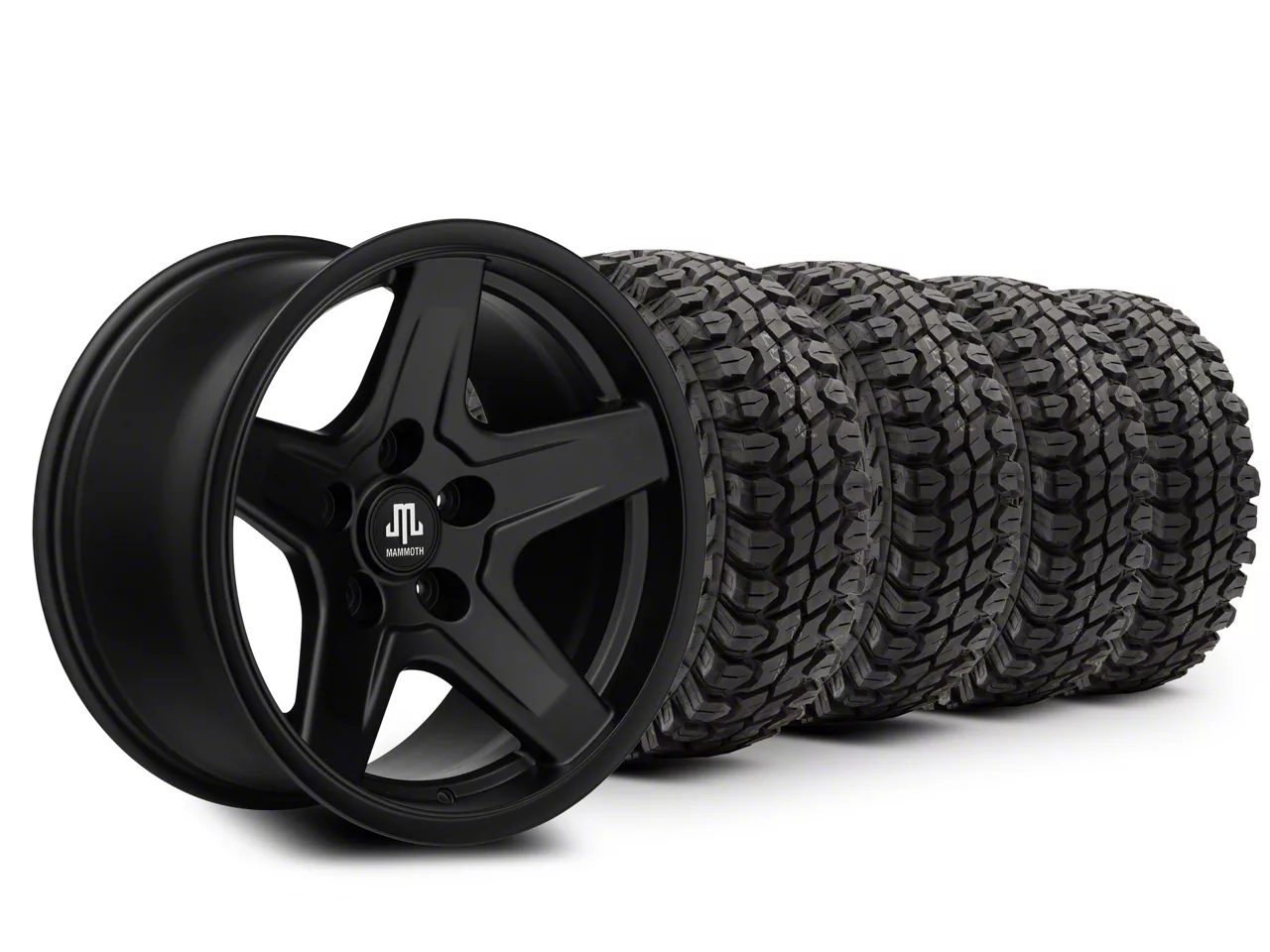 Jeep Gladiator 17x9 Mammoth Boulder & 35in Gladiator Mud-Terrain X-Comp ...