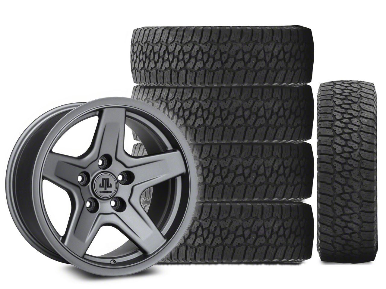 Jeep Wrangler 17x9 Mammoth Boulder Wheel & 33in Falken All-Terrain ...