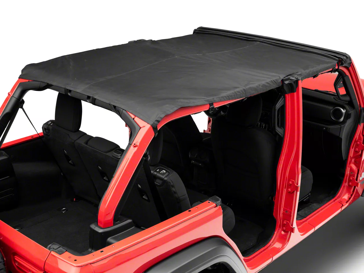 MasterTop Jeep Wrangler Bimini Top Plus; Black Diamond 14300635 (18-23 ...
