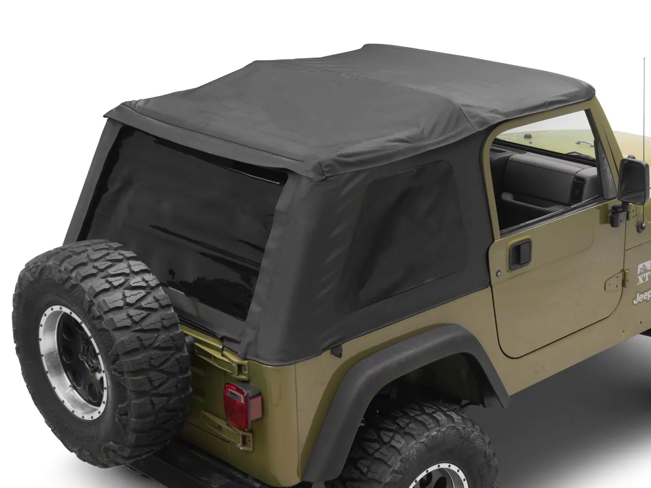 MasterTop Jeep Wrangler SkyMaster Fastback Complete Soft Top; Black ...