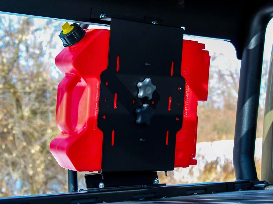 Maximus-3 Jeep Gladiator Overland Rack Rotopax Mount; Textured Black ...