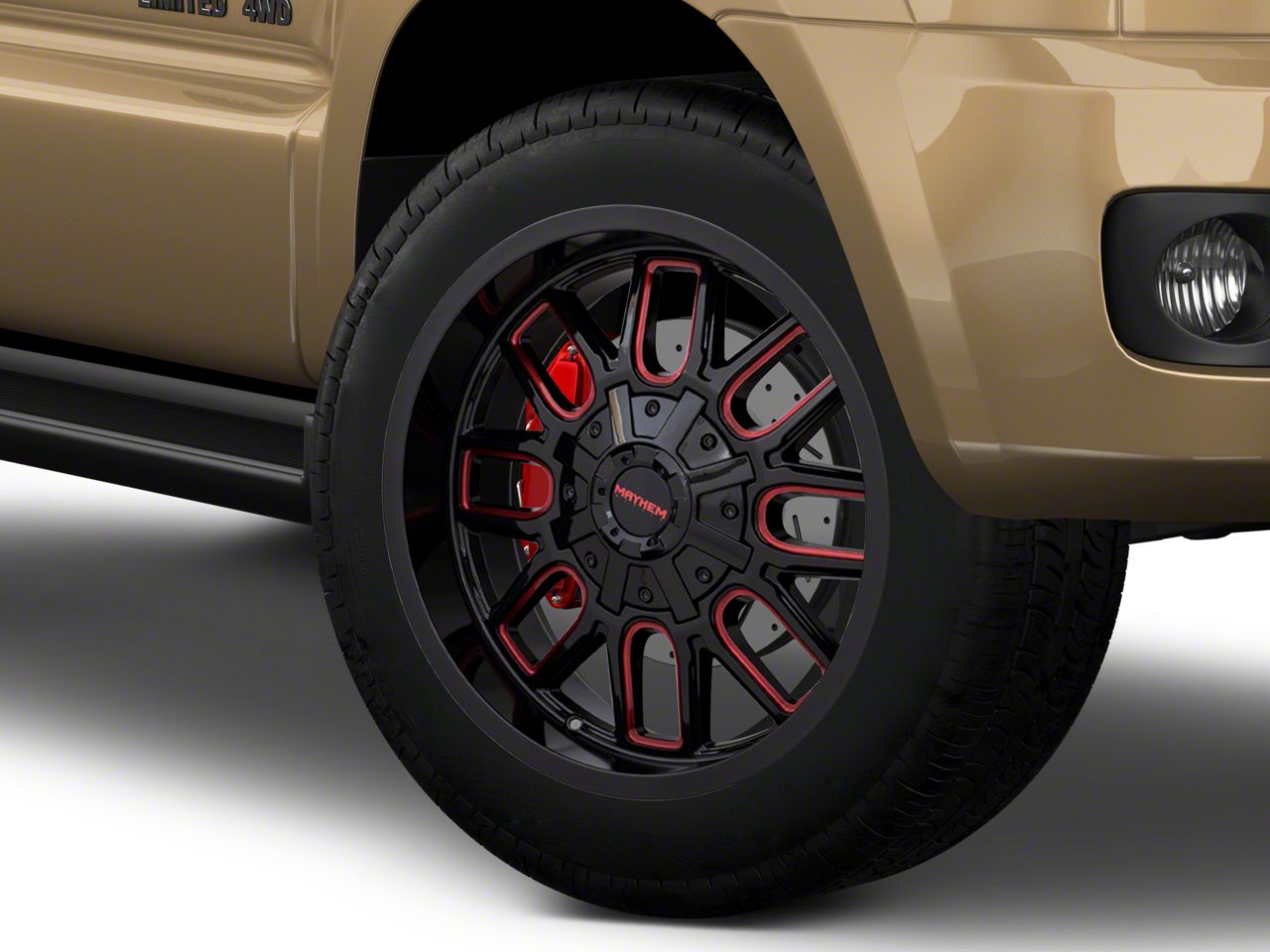 Mayhem Wheels Toyota 4-Runner Cogent Black with Prism Red 6-Lug Wheel ...