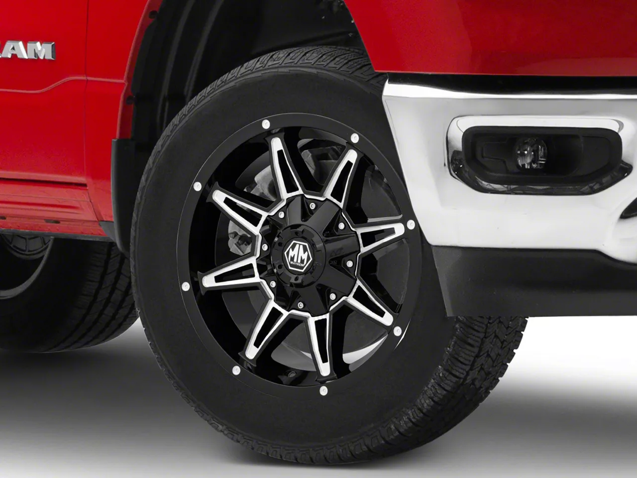 Mayhem Wheels Toyota 4-Runner Rampage Black Milled 6-Lug Wheel; 17x9 ...