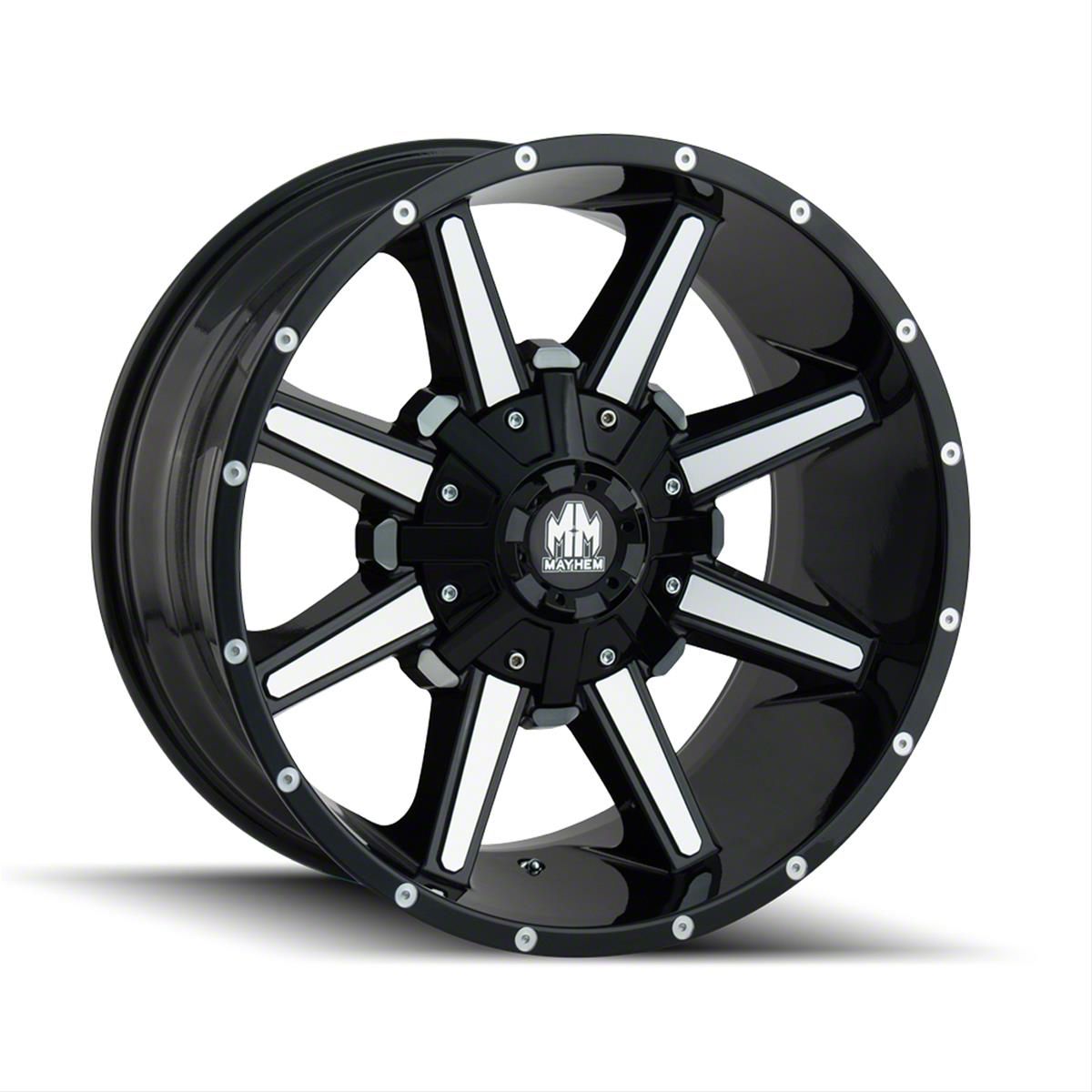 Mayhem Wheels Titan Arsenal Gloss Black Machined 6-Lug Wheel; 18x9 ...