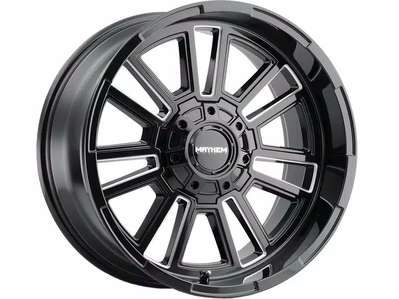 Mayhem Wheels Tacoma Apollo Gloss Black Milled 6-Lug Wheel; 22x10; 0mm ...