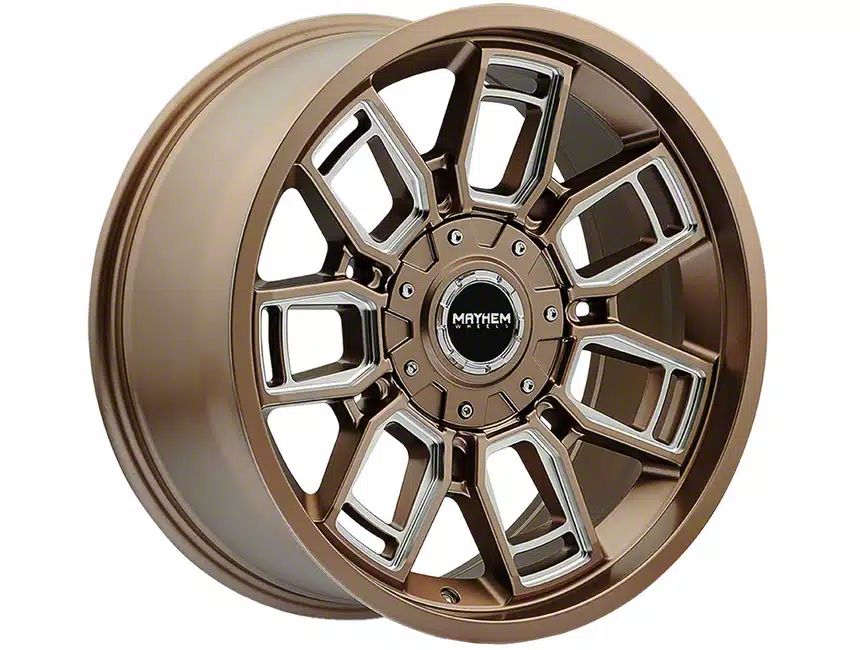 Mayhem Wheels Tacoma Ordinance Matte Bronze Milled 6-Lug Wheel; 20x9 ...