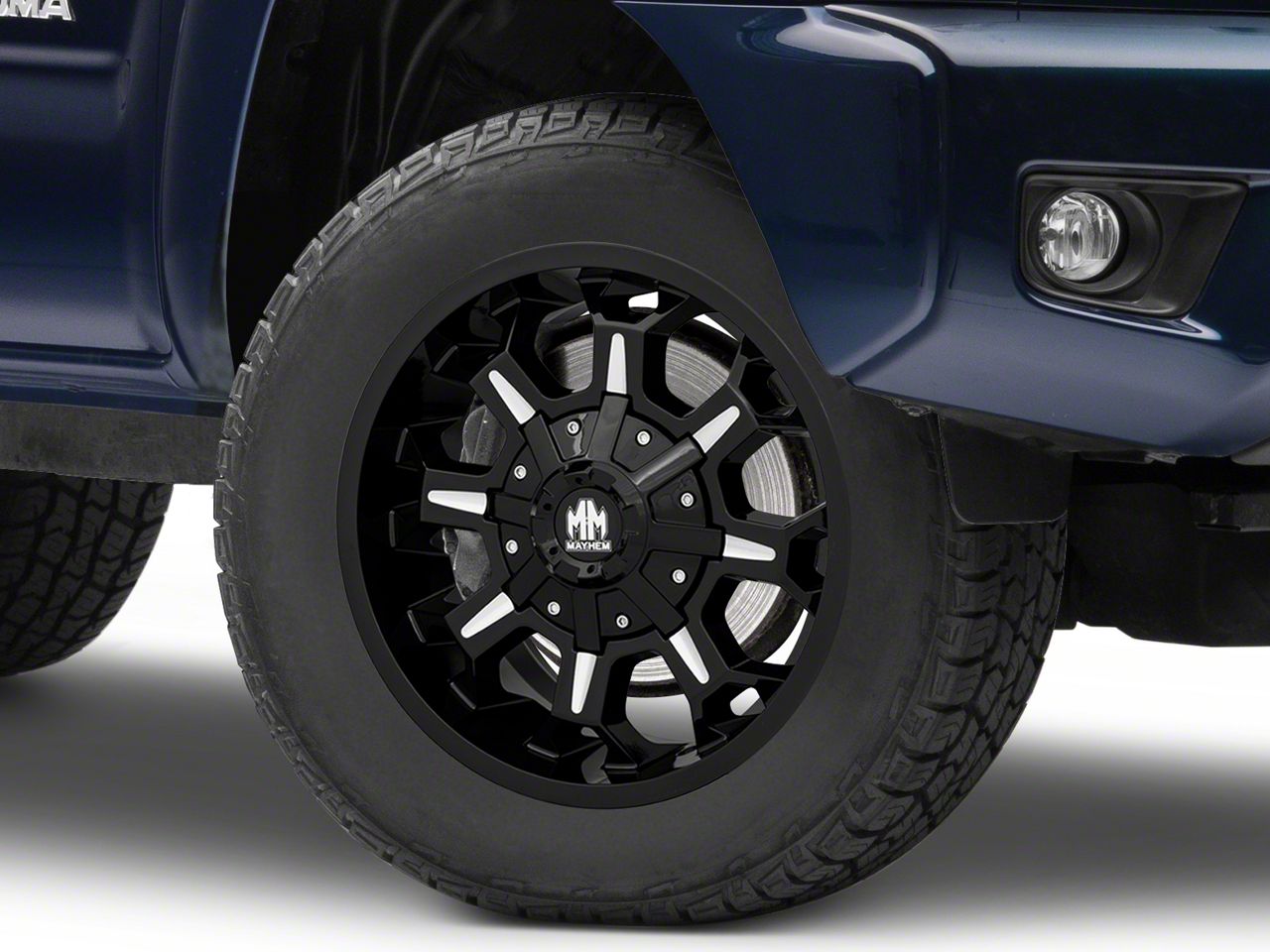 Mayhem Wheels Tacoma Combat Gloss Black Milled 6-Lug Wheel; 18x9; -12mm ...