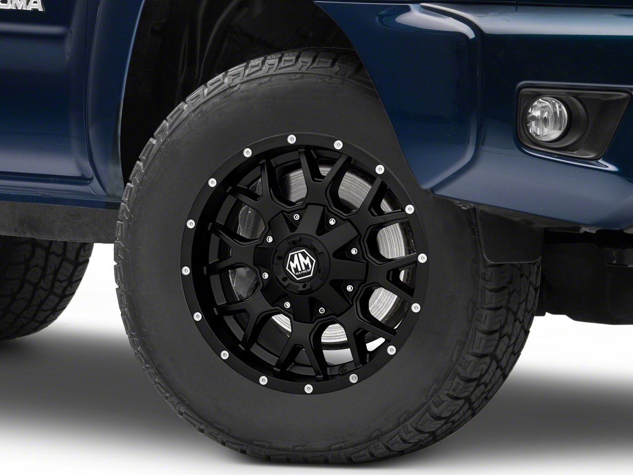 Mayhem Wheels Tacoma Warrior Matte Black 6-Lug Wheel; 17x9; 18mm Offset ...