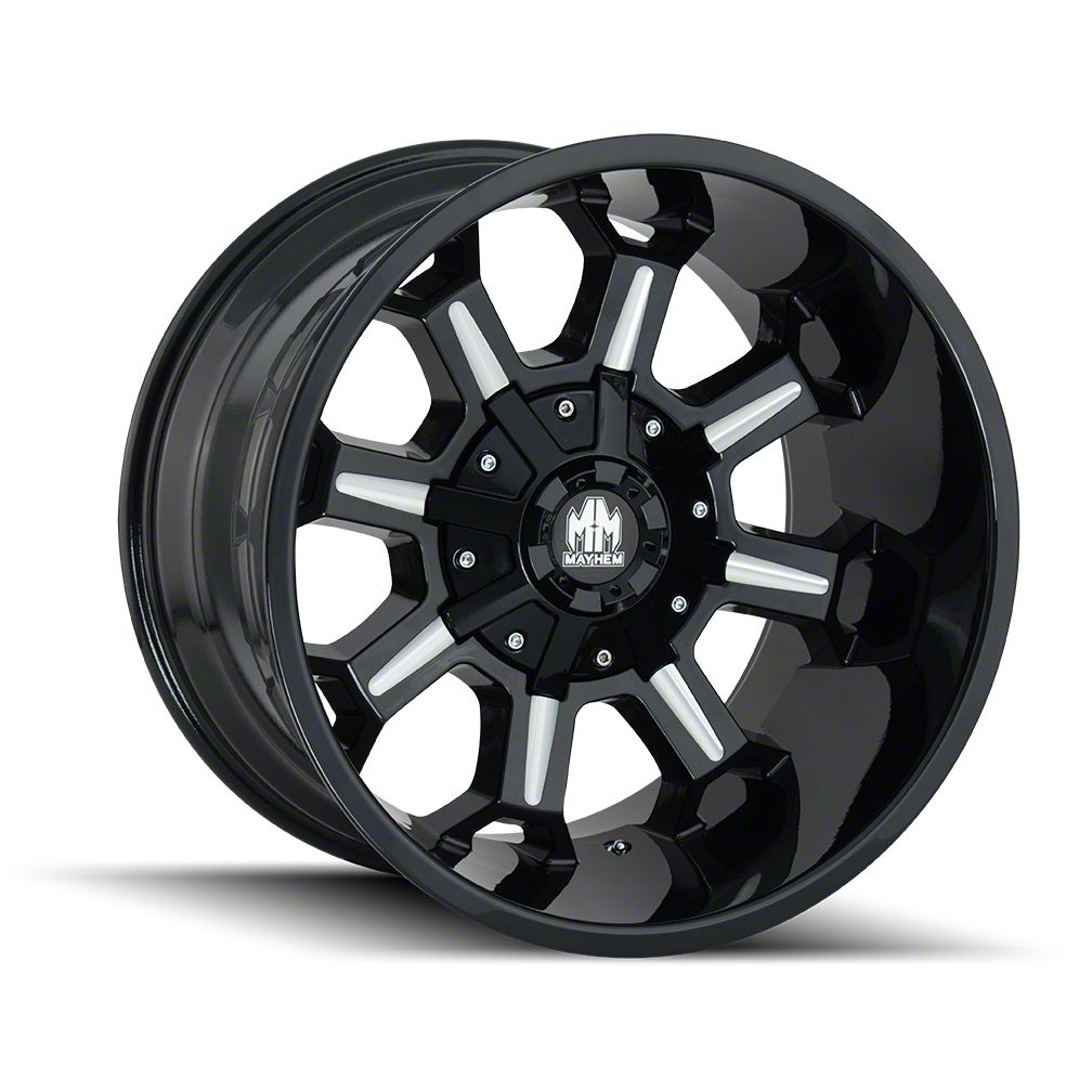 Mayhem Wheels Toyota 4-Runner Combat Gloss Black Milled 6-Lug Wheel ...