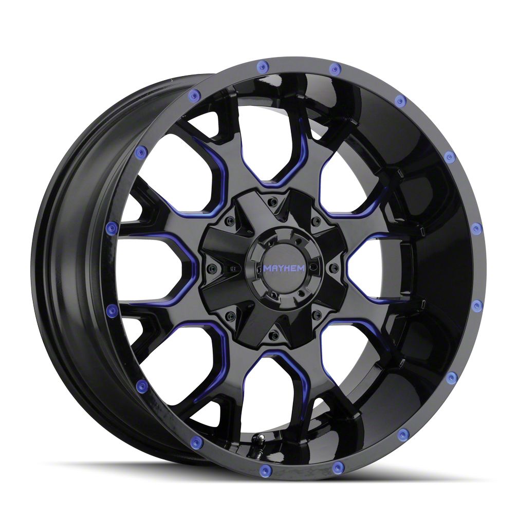 Mayhem Wheels Toyota 4-Runner Warrior Gloss Black Milled with Prism ...