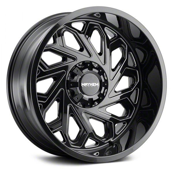 Mayhem Wheels Bronco Essex Gloss Black Milled 6-Lug Wheel; 20x9; 18mm ...