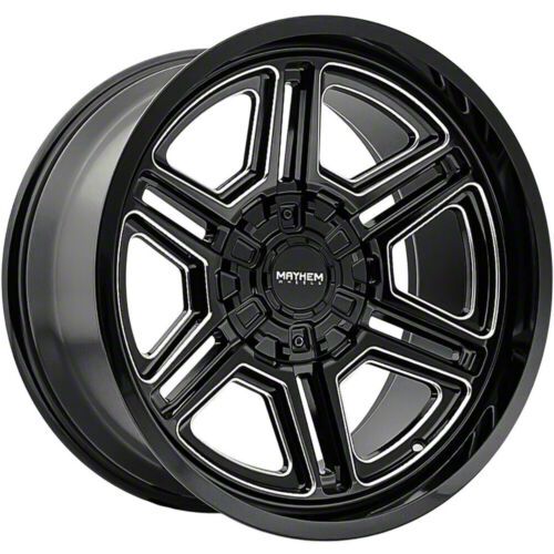 Mayhem Wheels Bronco Hermosa Gloss Black Milled 6-Lug Wheel; 20x9; 18mm ...