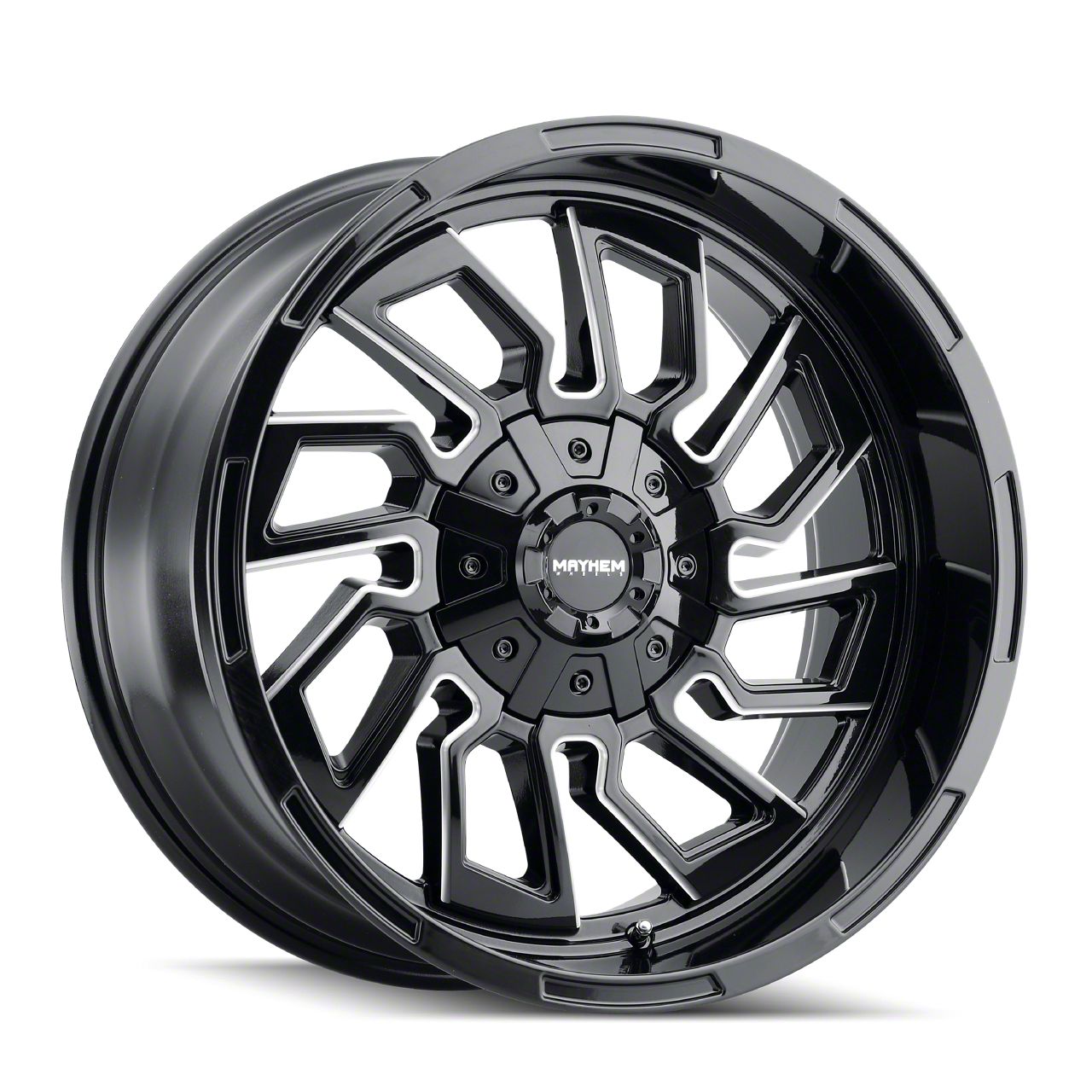 Mayhem Wheels Jeep Grand Cherokee Flywheel Gloss Black Milled Wheel ...