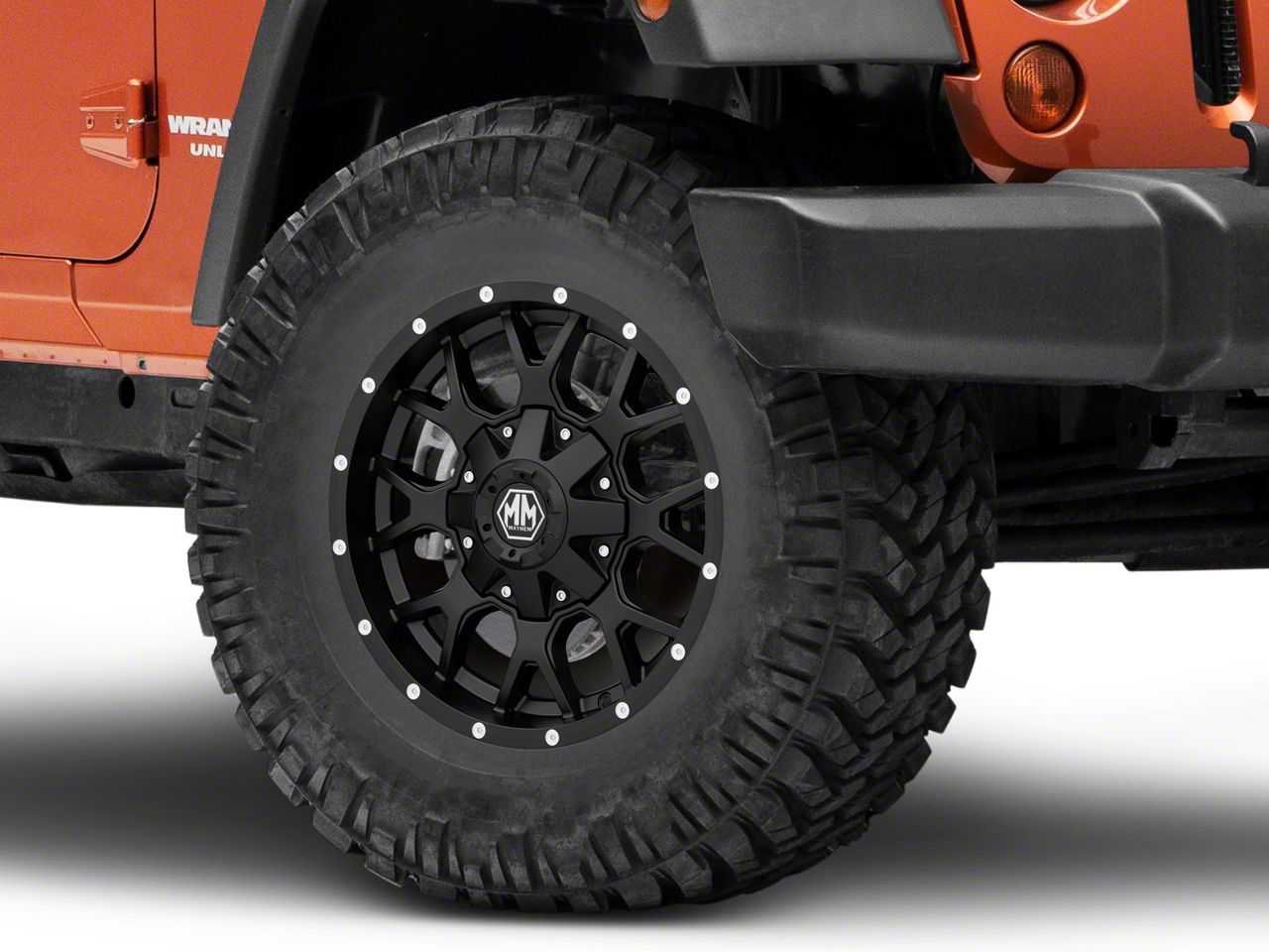 Mayhem Wheels Jeep Wrangler Warrior Matte Black Wheel; 17x9; -12mm ...