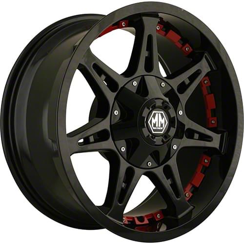 Mayhem Wheels Tacoma Missile Gloss Black 6-Lug Wheel; 20x9; 18mm Offset ...