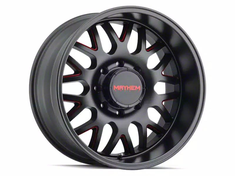 Mayhem Wheels Titan Tripwire Gloss Black with Prism Red 6-Lug Wheel ...