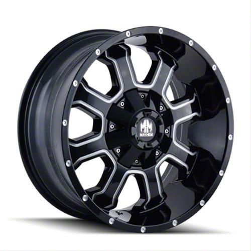 Mayhem Wheels Titan XD Fierce Gloss Black Milled 6-Lug Wheel; 18x9 ...