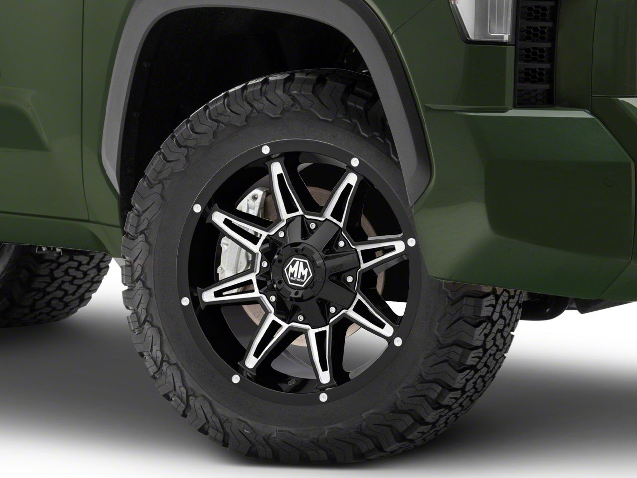 Mayhem Wheels Tundra Rampage Black Milled 6-Lug Wheel; 20x9; 18mm ...