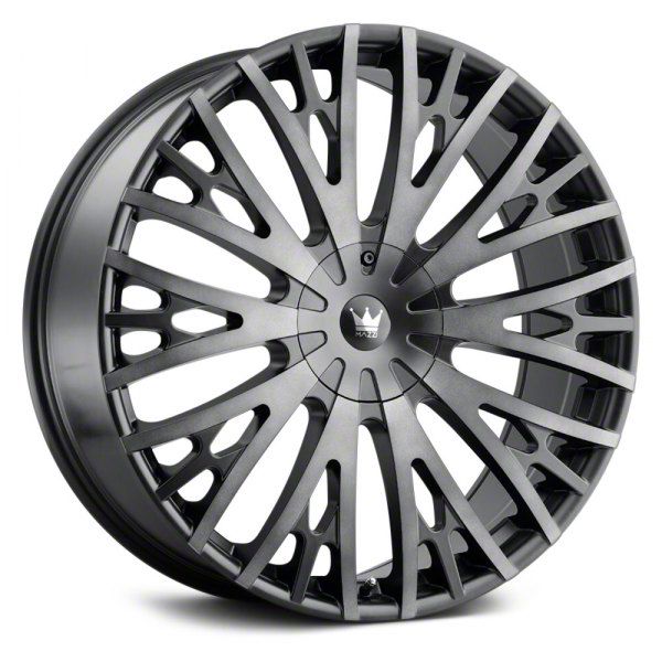 Mazzi Tacoma Twist Tie Matte Black with Dark Tint 6-Lug Wheel; 24x9.5 ...