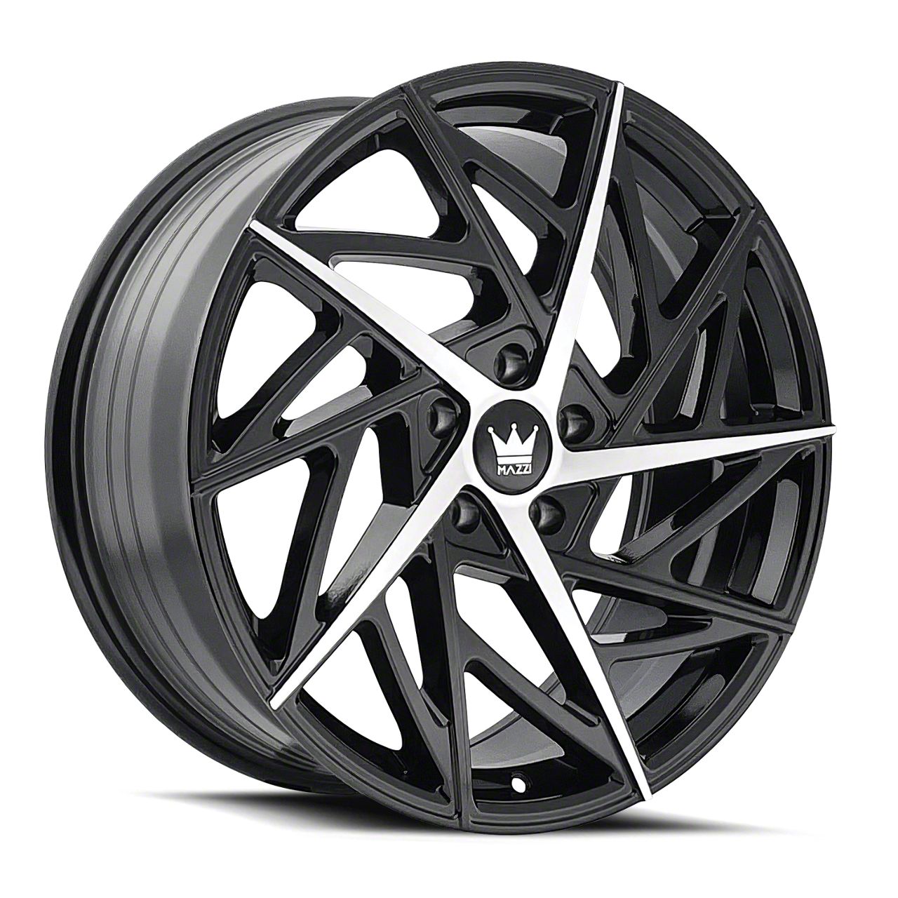 Mazzi Bronco Sport Freestyle Gloss Black Machined 5-Lug Wheel; 20x8.5 ...