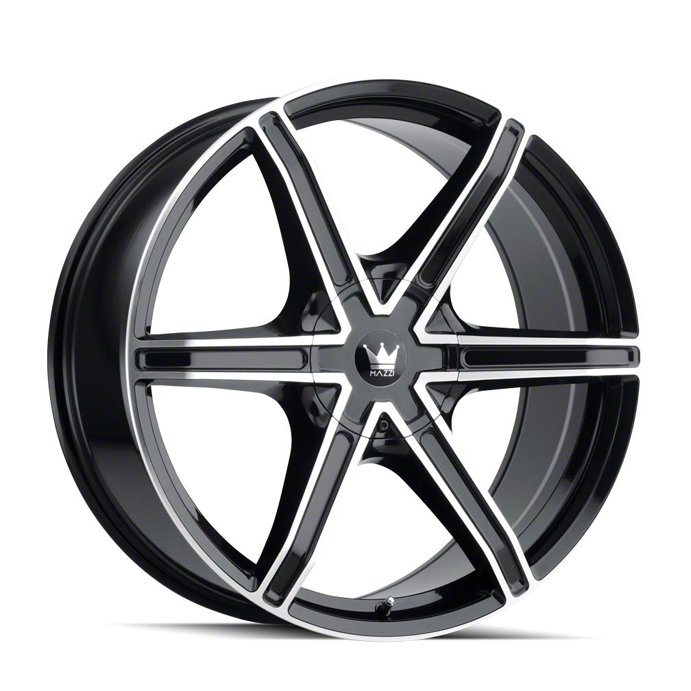 Mazzi Bronco Sport Stilts Gloss Black Machined 5-Lug Wheel; 18x8; 35mm ...