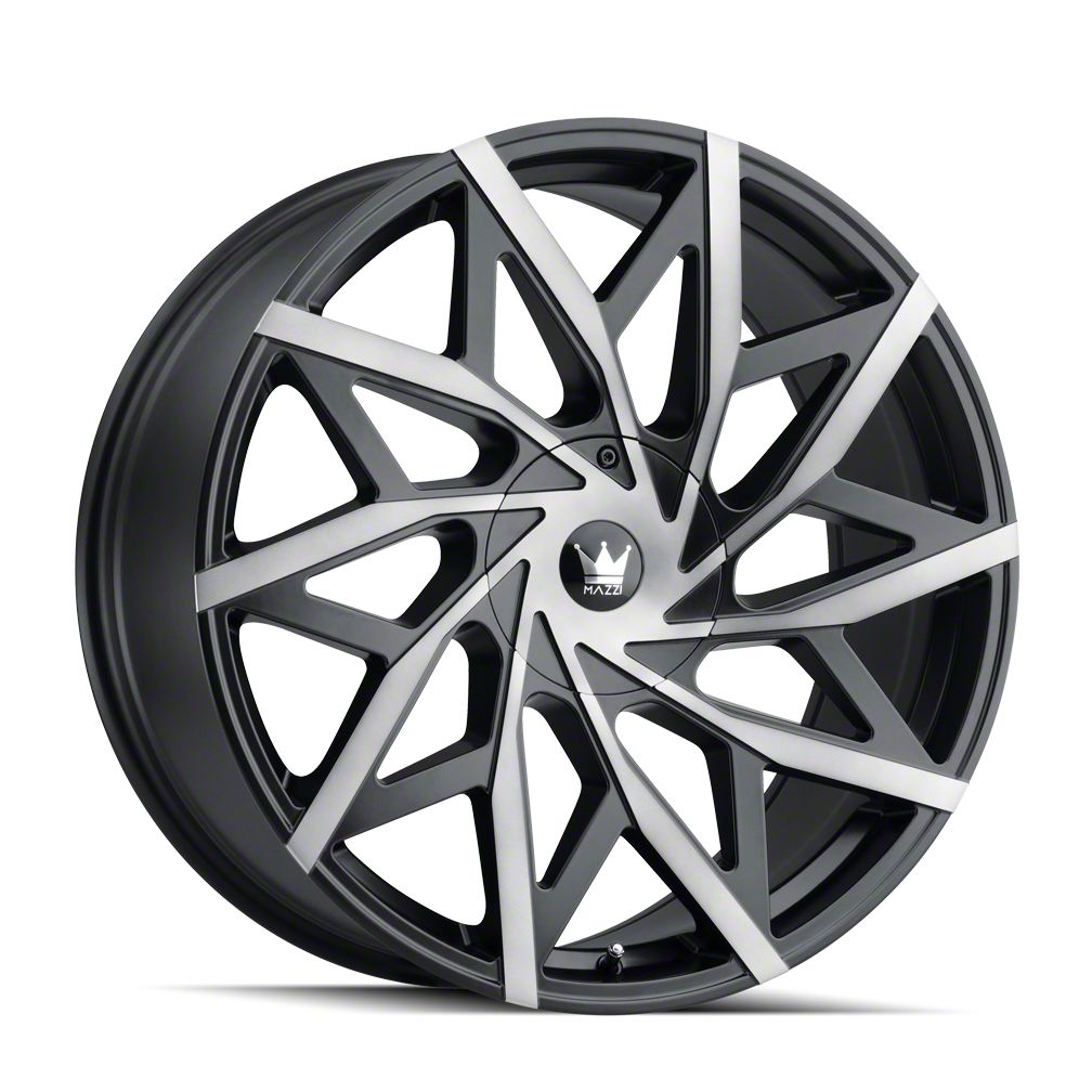 Mazzi Jeep Wrangler Big Easy Matte Black Machined with Dark Wheel; 18x8 ...