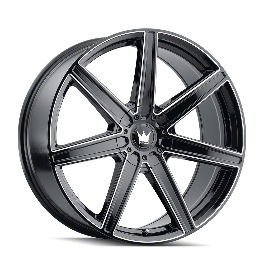 Mazzi Jeep Wrangler Laguna Gloss Black Milled Wheel; 20x8.5; 35mm ...