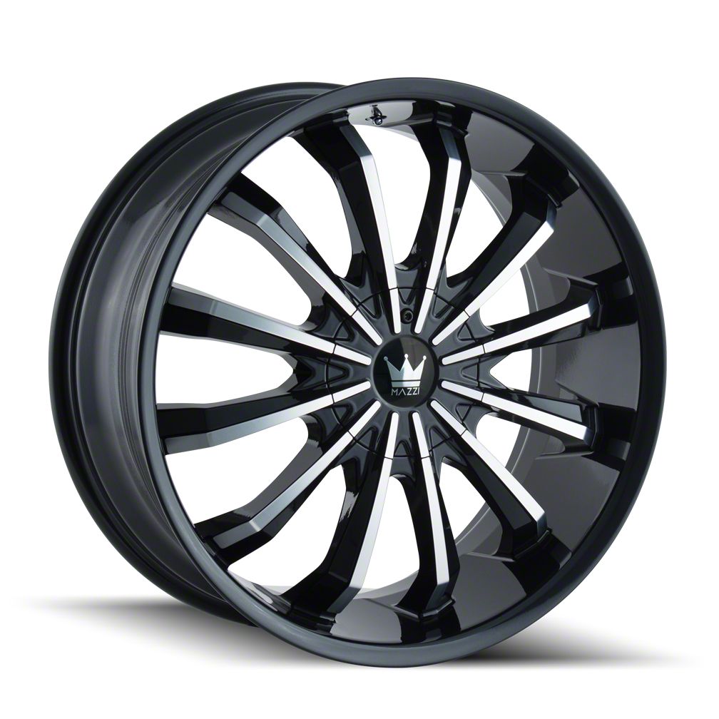 Mazzi Titan XD Fusion Gloss Black Machined 6-Lug Wheel; 24x9.5; 30mm ...