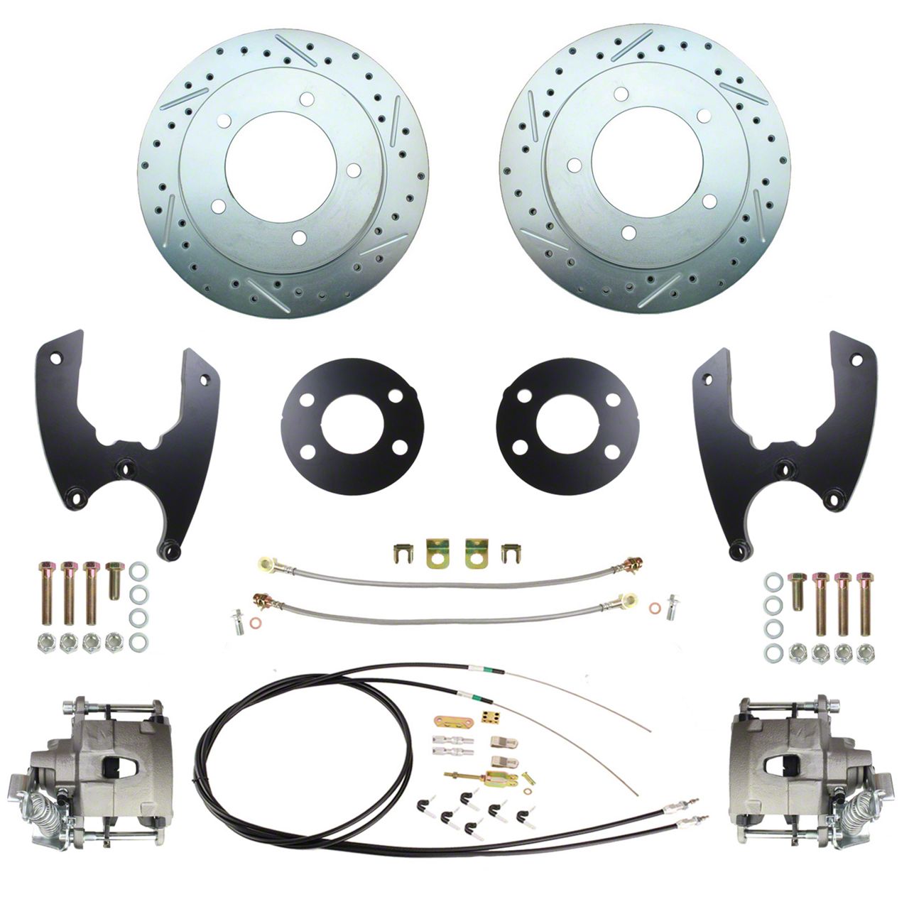 MBM Brakes Jeep Wrangler Rear Disc Brake Conversion Kit with E-Brake ...