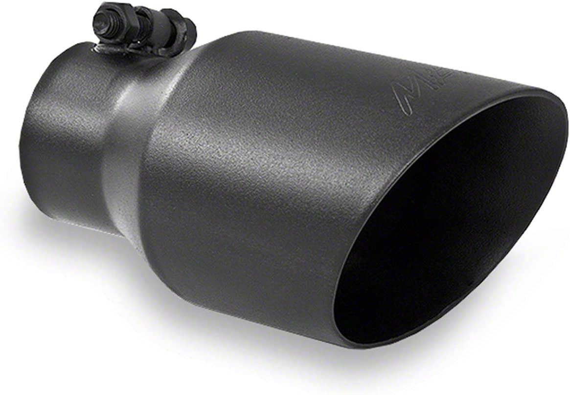 MBRP Jeep Wrangler 4-Inch Dual Wall Angled Exhaust Tip; Black T5123BLK ...