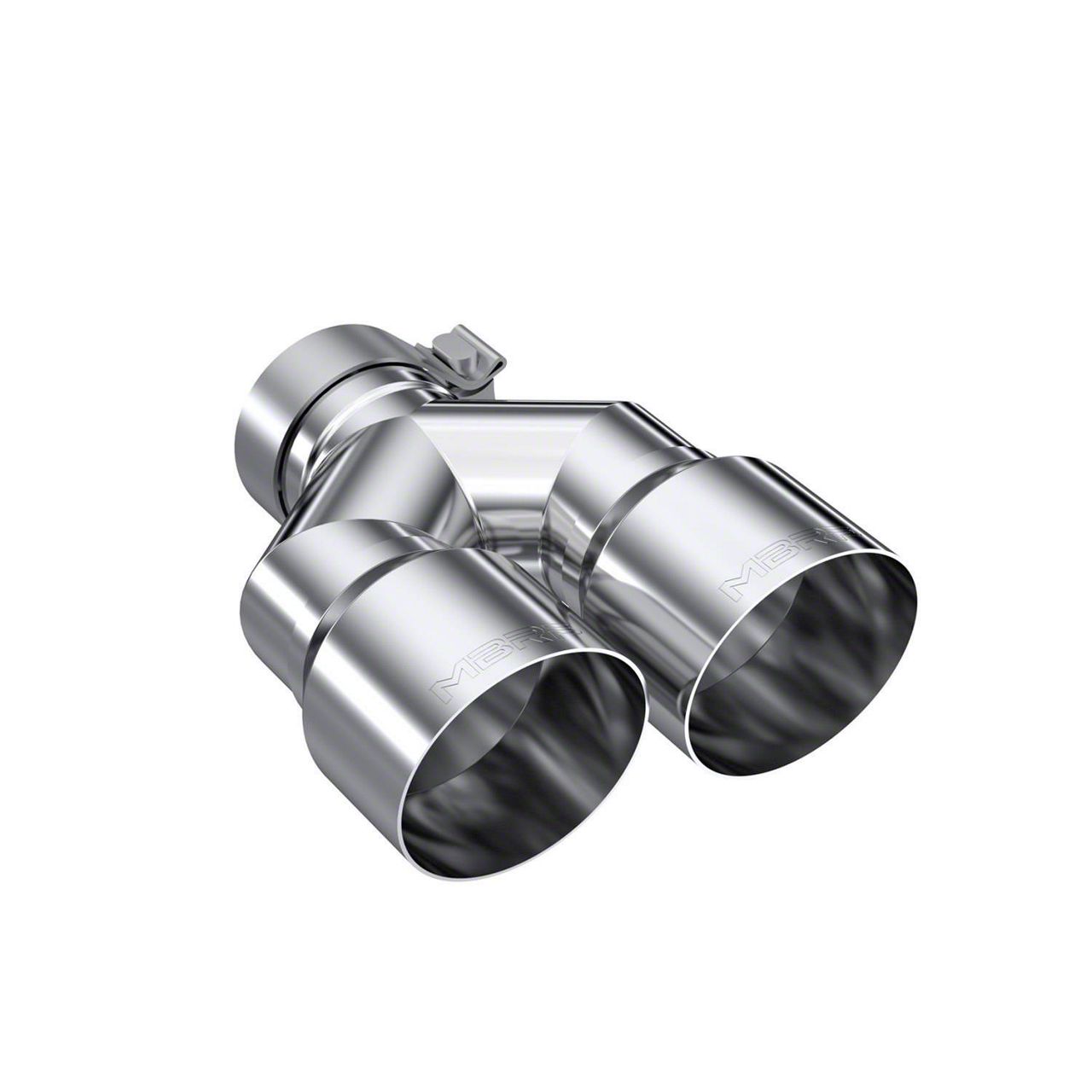 MBRP Tundra Angled Cut Dual Round Exhaust Tip; 4-Inch; Polished; Driver ...