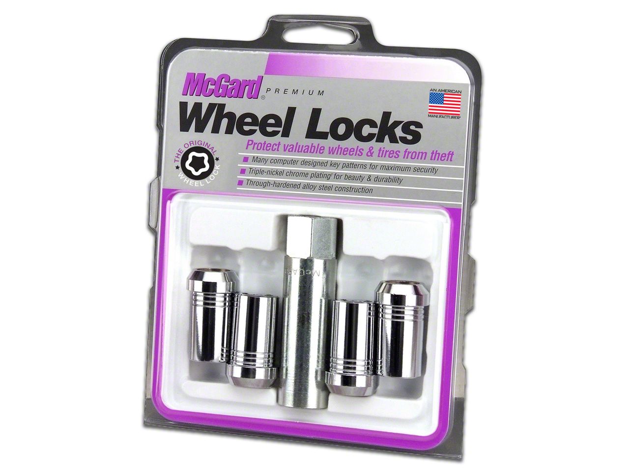 McGard Tundra Chrome Tuner Style Wheel Lock Set; 14mm x 1.5 25115 (07 ...