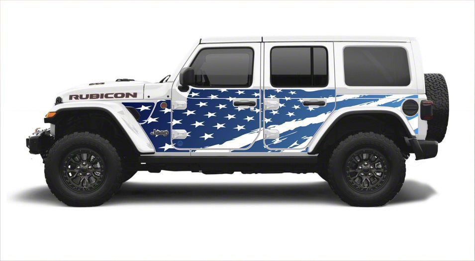 MEK Magnet Jeep Wrangler Removable Body Armor; America in Blue 5417 (18 ...