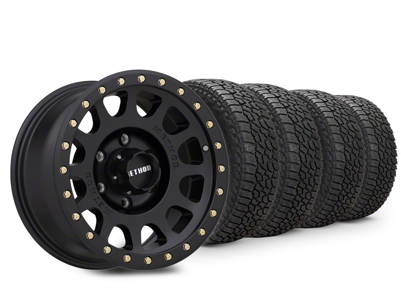 Tacoma 16x8 Method Race MR305 Wheel & 33in Falken All-Terrain Wildpeak ...