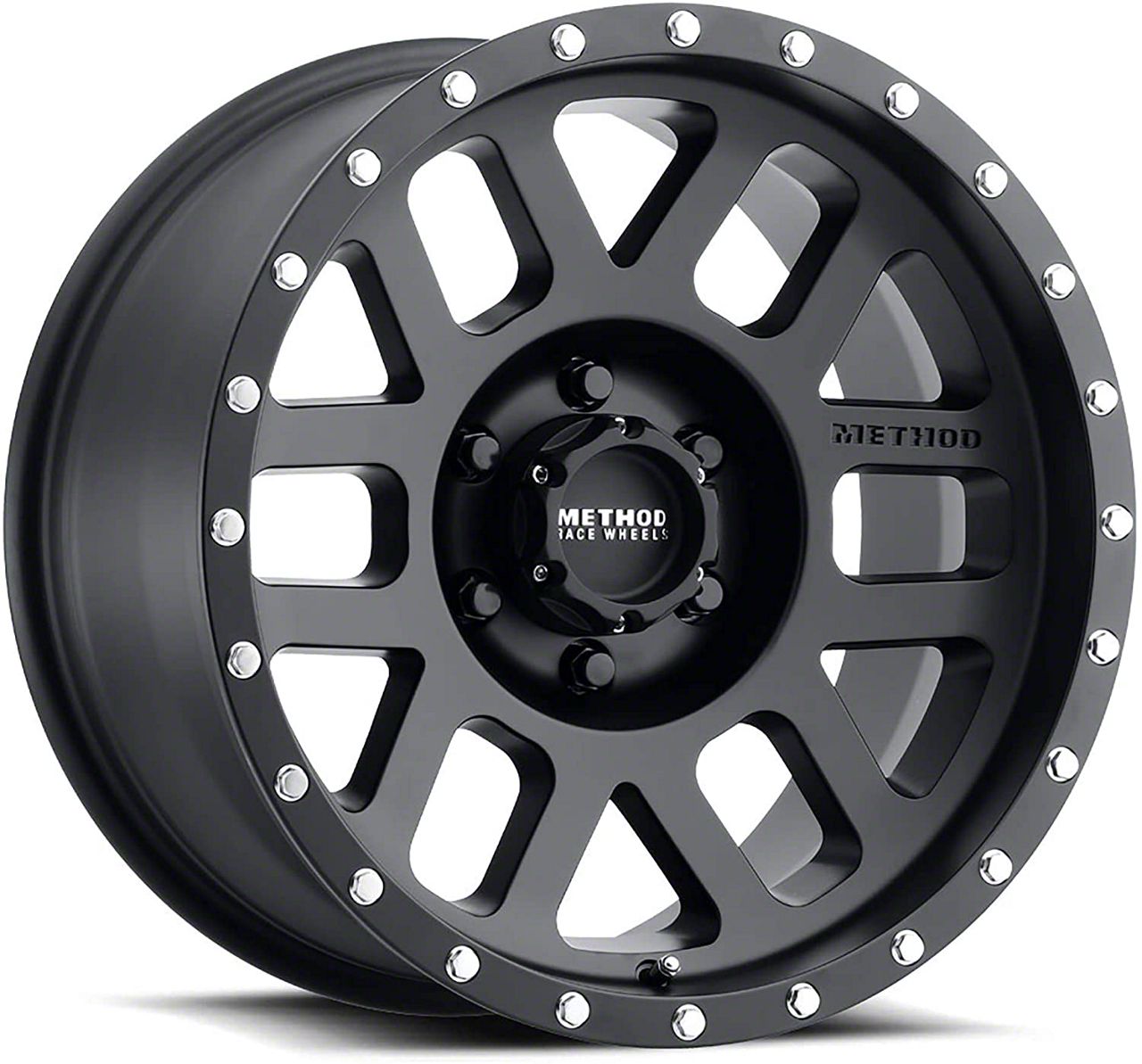 Method Race Wheels Titan MR306 Mesh Matte Black 6-Lug Wheel; 18x9 ...