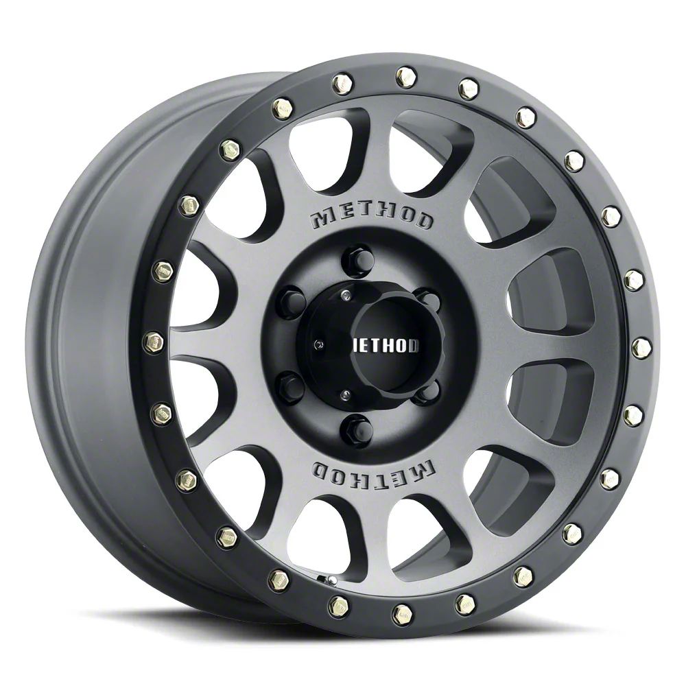 Method Race Wheels Bronco MR305 NV Titanium with Matte Black Lip 6-Lug ...