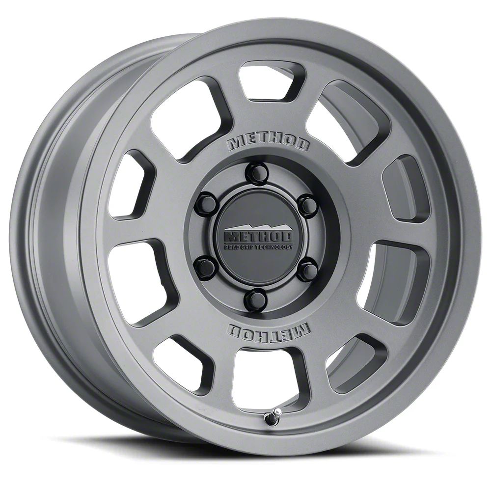Method Race Wheels Bronco MR705 Bead Grip Titanium 6-Lug Wheel; 17x8.5 ...