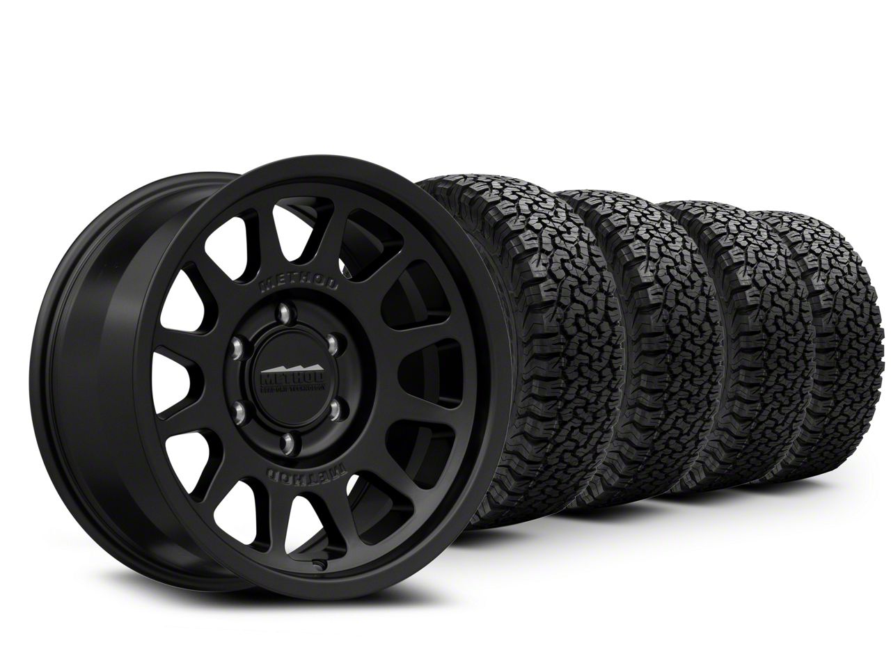 Tacoma 17x8.5 Method Race Wheels MR703 & 32in BF Goodrich All-Terrain T ...